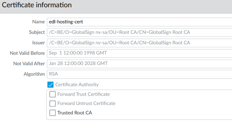 Palo Alto Networks External Dynamic Lists - PacketPassers