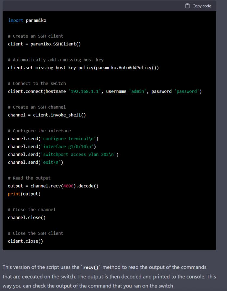 ChatGPT and the Network Engineer – Part 1 - PacketPassers